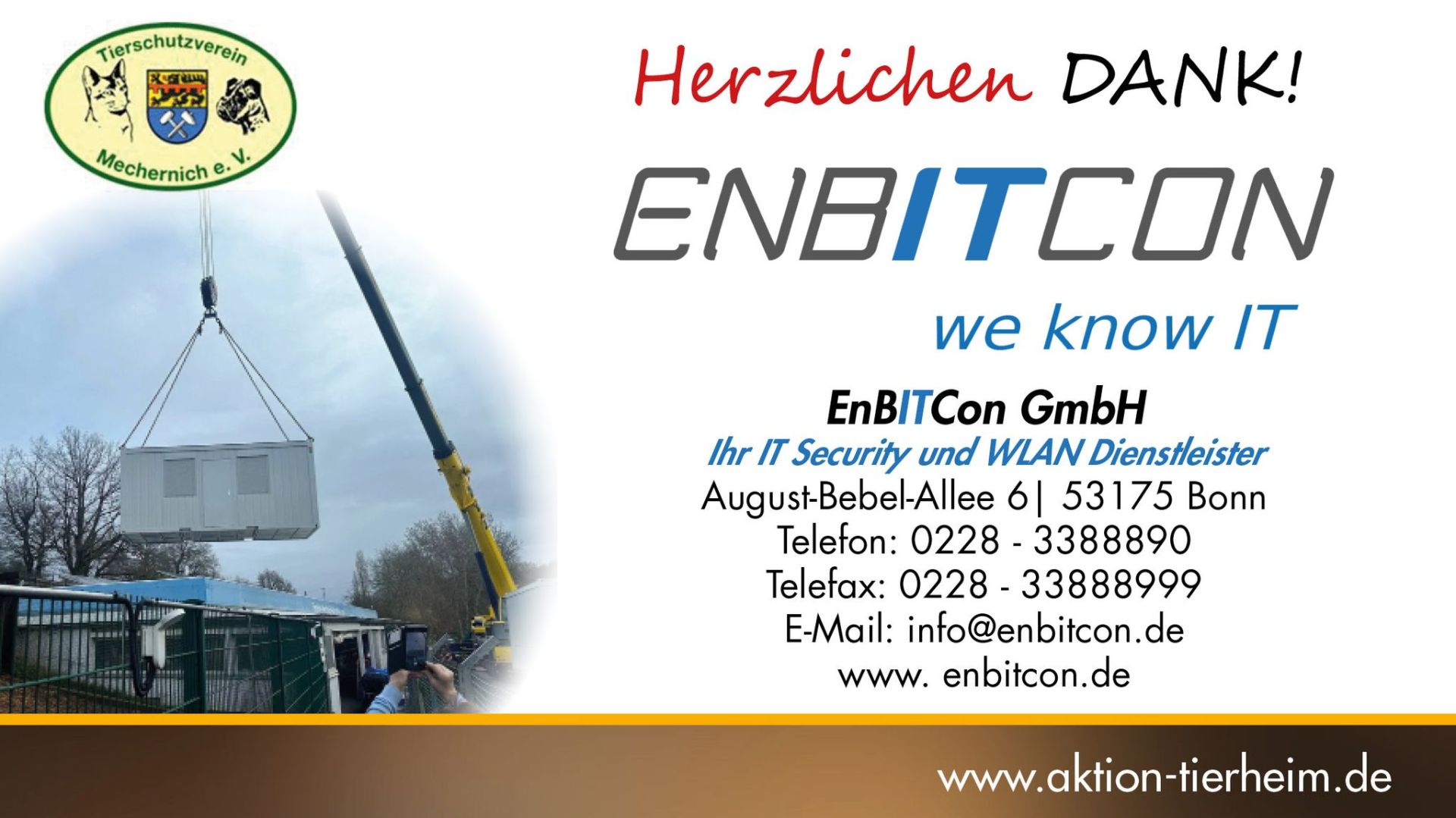 Gemeinsam stark: Unsere Spende an das Tierheim Mechernich